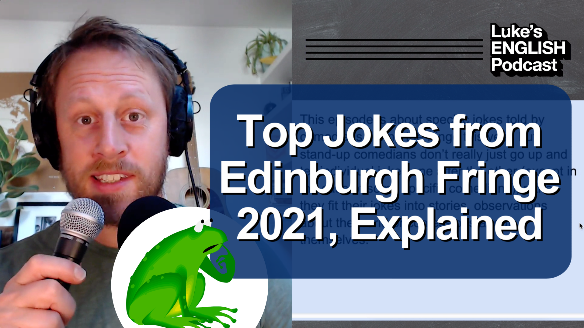 741. Top Jokes from Edinburgh Fringe 2021, Explained | Luke’s ENGLISH ...