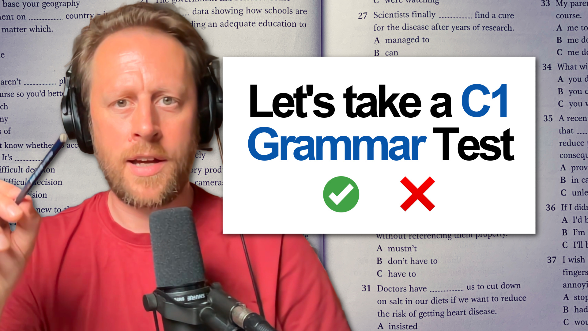Let’s Take a C1 Grammar Test – and critique it [949] | Luke’s ENGLISH ...